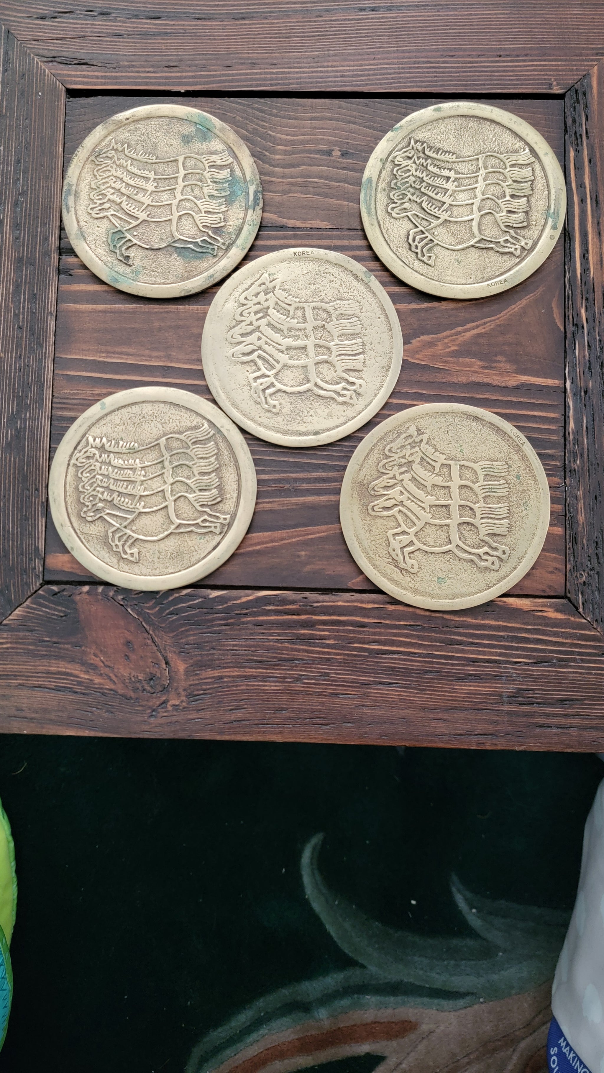 Very Rare/Fine/Old Korean Bronze Official 4/5 Horse Warrant: Korea, Jo ...